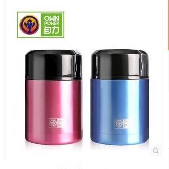 双层自力不锈钢焖烧壶 保温汤壶 保温饭盒 便当盒 真空保温桶800m