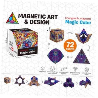 3D Changeable Magnetic Magic Cube For Kids Puzzle Cube Toys