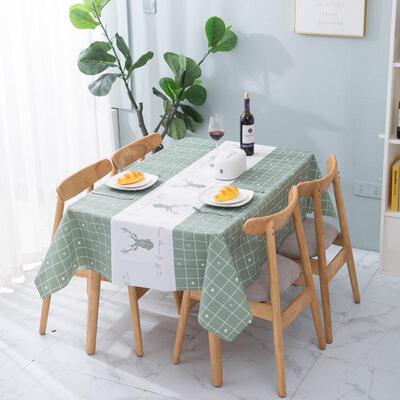 Nordic Style Waterproof and Oil-Resistant PVC Tablecloth for