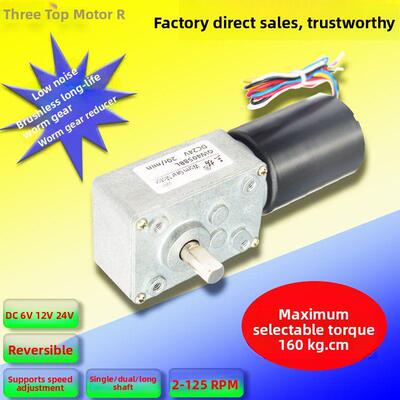 GW4058BL 直流6V12V24V永磁无刷蜗轮蜗杆减速 耐用马达 直角电机