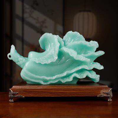 中白青玉色百财摆件客7238厅家居设摆酒式柜装饰菜品开业礼品厂家