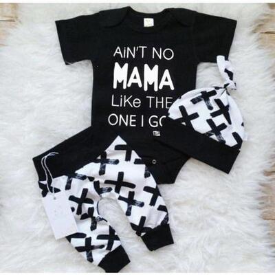 L 47971 Baby Letter Print Romper 婴儿爬服