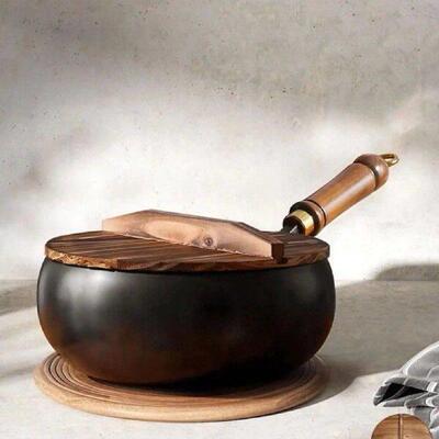 Nonstick Wok No Coating Iron Stir Fry Pan Chinese Soup Pot
