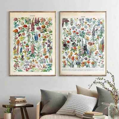 Botanical Art Prints Mushroom Retro Poster Room Wall Decor
