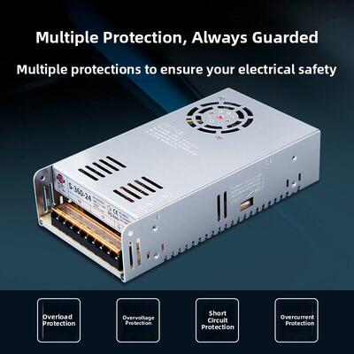 明伟开关电源220转12V30A集中供电监控S-360W-24V15A48v36变压器5