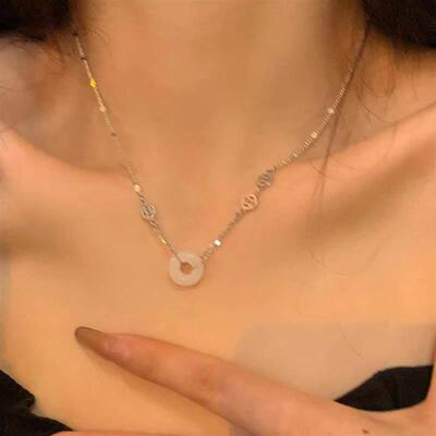 Spring Colorful Flowers Love Pendant Necklace Stainless Stee