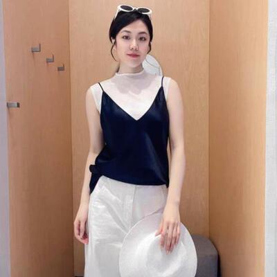 艾诺丝2026夏新品两件套深V吊带背心叠穿凉感上衣BR802265