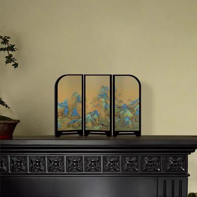 《宫饰廷乐师图》新中桌SN0596-2中面小屏风摆件玄式关小摆画古风