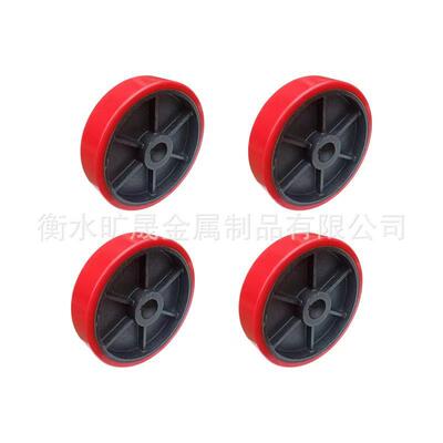 脚轮单轮叉车轮铁芯聚氨酯脚轮150mm180mm250mm(30孔35孔40孔）