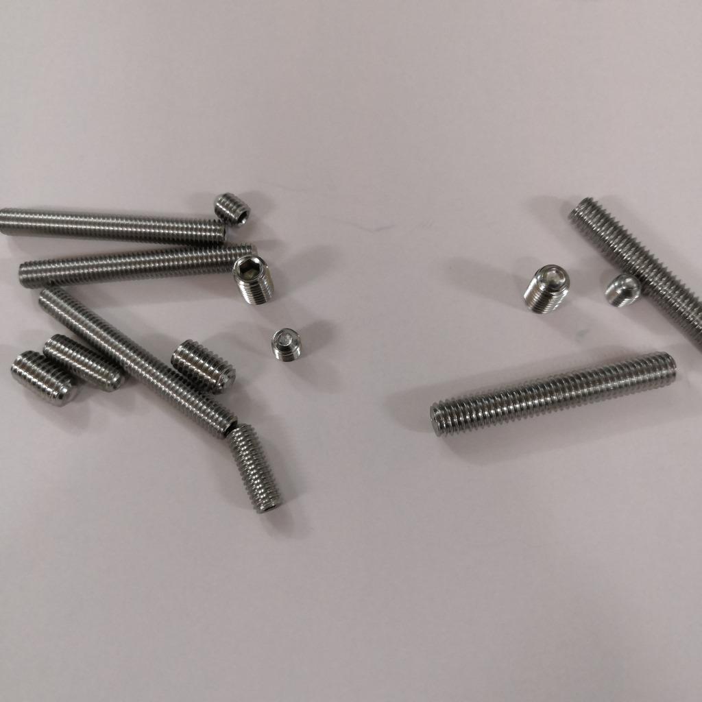 SUS3004不锈钢GB8DIN91系6内六角凹端紧定止付机米74螺丝1.M6M2列