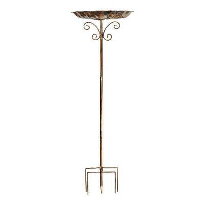Bird Bath Bowl Iron Multifunction Outdoor Birdbath for Lawn