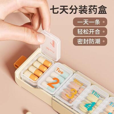 Pill Box for Portable Daily Medication, Three Meals a Day Me