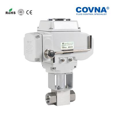 科威纳COVNA智能调节型电动两通球阀 电动高压螺纹球阀