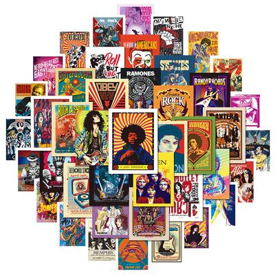 10/25/50pcs Classic Rock Music Poster Graffiti Stickers for