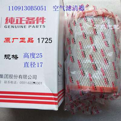 JAC江淮康铃K1康铃H5 骏铃V5帅铃1109130B5051空气滤芯1725空气滤