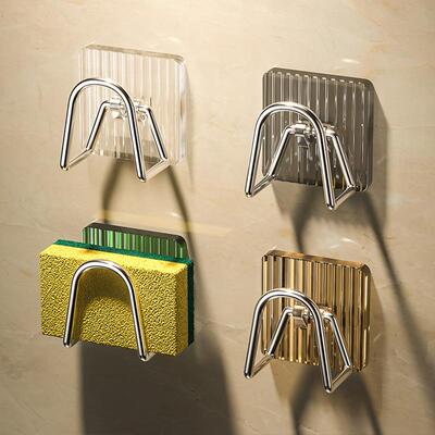 Acrylic Sponge Drying Rack, Kitchen No-Drill Storage Shelf,