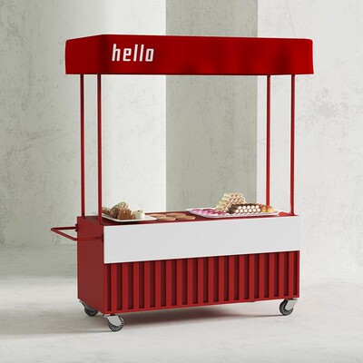 铁艺花车移动售户货商场外夜市摊位摆推摊小吃小推车手VON车餐车