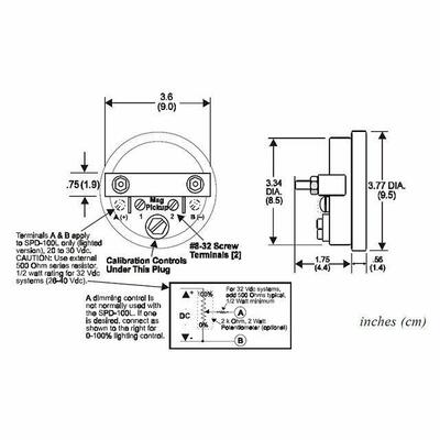 Dynalco 德纳科速度表 信号供电数字 4 位转速计不带灯 - SPD-100