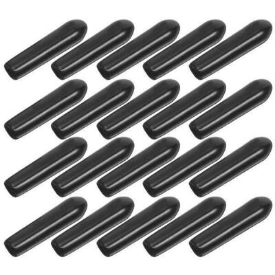200pcs PVC Soft Rubber Caps for Bolt End Plugs 5mm Black