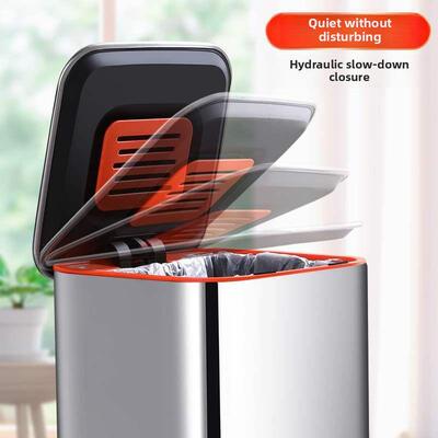Creative stainless steel trash can pedal kitchen garbage bin