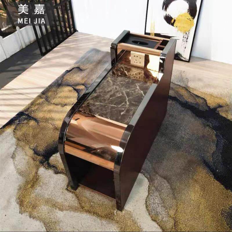 足疗沙发茶几足浴沙发茶几沐足经济型茶几水疗按摩美甲沙发茶水柜