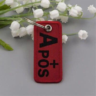 50LC Fashionable Blood Type Keychain Pendant Key Holder for