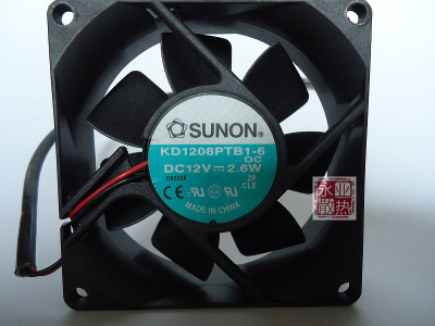 原装建准（SUNON）KD1208PTB1-6 DC12V 2.6W 滚珠8CM 8025风扇