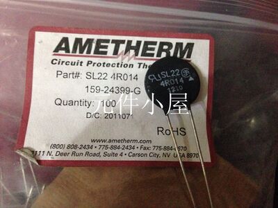 Ametherm 热敏电阻 SL22-4R014 NTC 4欧 14A 22MM 可直拍