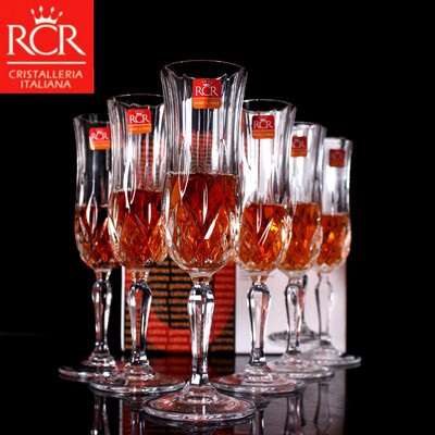 rcr意大利水晶刻花甜酒杯