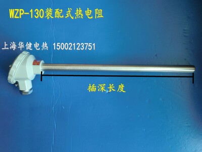 一体化pt100热电阻WZP-130装配式热电阻 带温度变送4-20MA输出