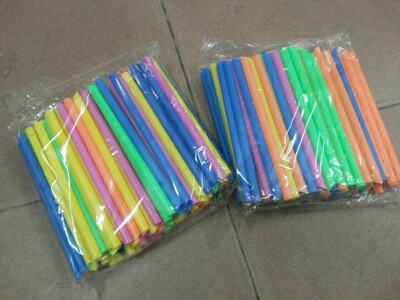 散装彩色粗吸管19cm珍珠奶茶大吸管100只椰果早餐粥专用彩色吸管