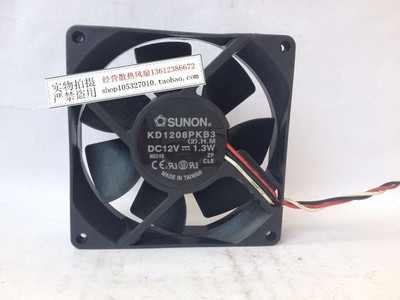 建准 SUNON KD1208PKB3 2.H.M 8020 12V 1.3W 3线 双滚珠散热风扇