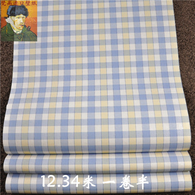 正品北美蓝山avl英伦风格子壁纸