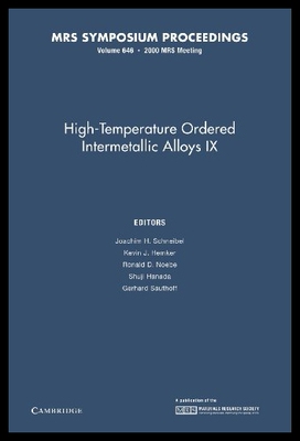 【预售】High-Temperature Ordered Intermetallic Alloys IX: