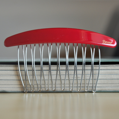 韩国长方形发梳果冻色卡子az同款