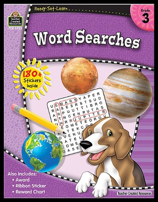 【预售】Word Searches, Grade 3 [With 180+ Stickers]