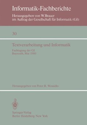 【预订】Textverarbeitung Und Informatik: Fac...