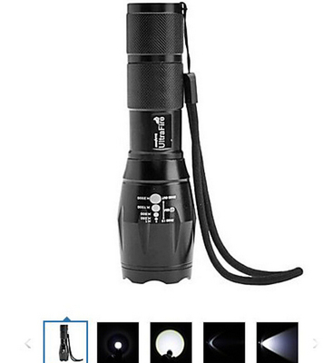 伸缩变焦10瓦led强光手电筒包邮