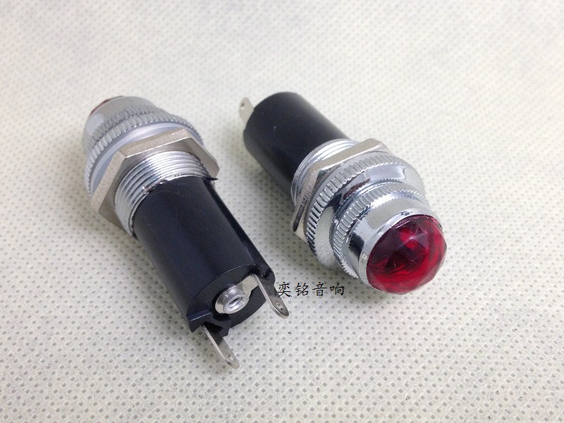 电源指示灯 钻石头指示灯 红色信号灯 带灯泡6.3V0.15A 单个价