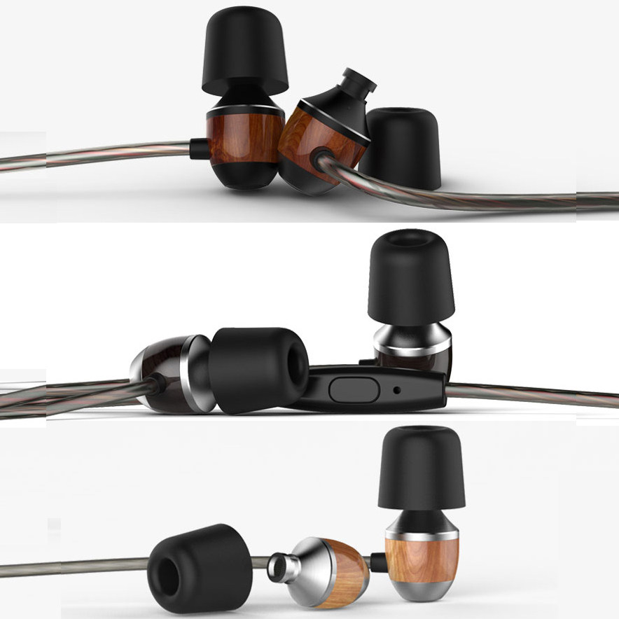 VJJB K4S发烧diy定制HIFI木质耳机监听HIFI入耳式耳机手机运动