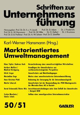 【预售】Marktorientiertes Umweltmanagement