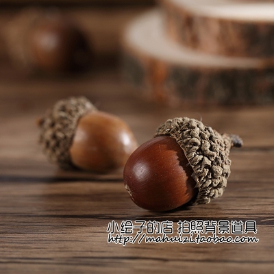 天然橡果拍摄道具摆件1个价