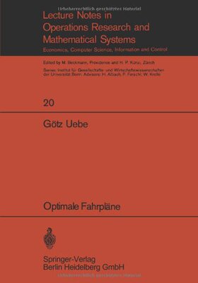 【预订】Optimale Fahrplane