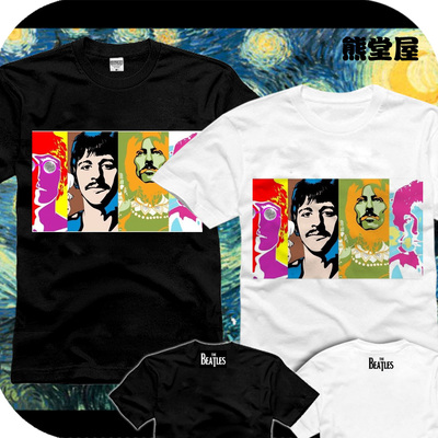 衣服纯棉短袖T恤乐队TheBeatles约翰列侬甲壳虫