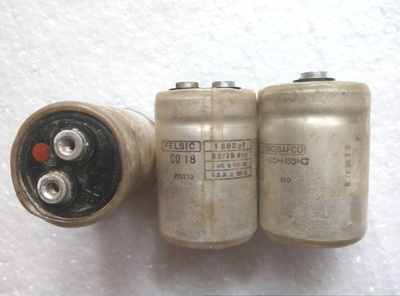 绝版透明皮 法国 SIC SAFCO 63v 1200uf 螺丝脚发烧滤波电容