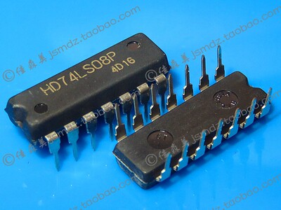 实体 直插 HD74LS08P 全新原装 日立 四路2输入与门 DIP-14