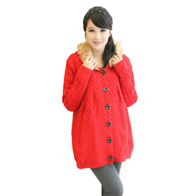 慈颜 孕妇装秋冬装孕妇毛衣上衣韩版大码长袖毛衣SMRJ607