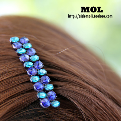 韩国进口圆形宝石发梳