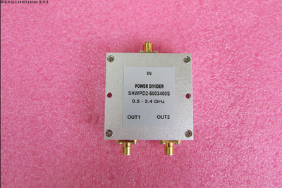 500-3400MHz 1W SMA N RF 射频同轴 2路 一分二功分器 频率可定制