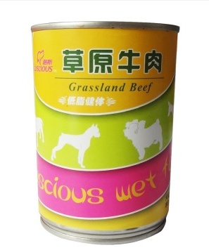 路斯 牛肉犬用罐头 宠物狗零食湿狗粮草原牛肉味375g6个包邮